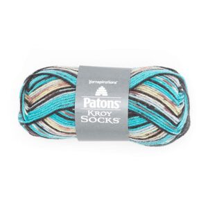 patons kroy socks yarn turquoise jacquard