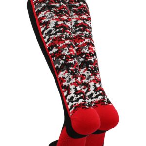 TCK Digital Camo OTC Socks (Black/Red, Medium)