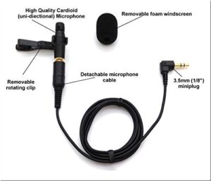 ms-lav-2 - master series low noise uni-directional (cardioid) lapel microphone with 2 meter detachable cable