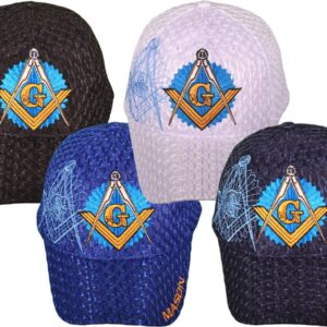 KYS **Dozen Pack** Wholesale ''Mason' Masonic Baseball Hats Caps (Assorted - 20671)