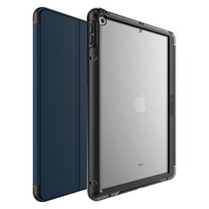 otterbox symmetry folio series case for ipad 7th, 8th & 9th gen (10.2" display - 2019, 2020 & 2021 version) - coastal evening (clear/black/blazer blue), magnetic sleep/wake cover