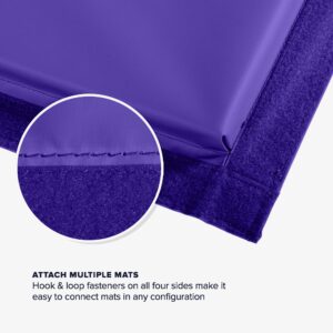 We Sell Mats 4 ft x 10 ft x 2 in Personal Fitness & Exercise Mat, Lightweight and Folds for Carrying, Purple