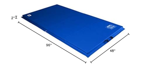 We Sell Mats - 4 ft x 8 ft x 2 in Premium Personal Fitness & Exercise Mat for Home Workout - Lightweight and Folds for Carrying – All Purpose Home Gym Mat – Thick Mat for Yoga, Pilates, Stretches