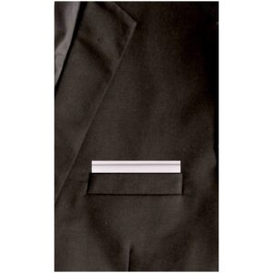 TheDapperTie Men's Satin Solid Flat Double Toned Pre Folded Pocket Square - White