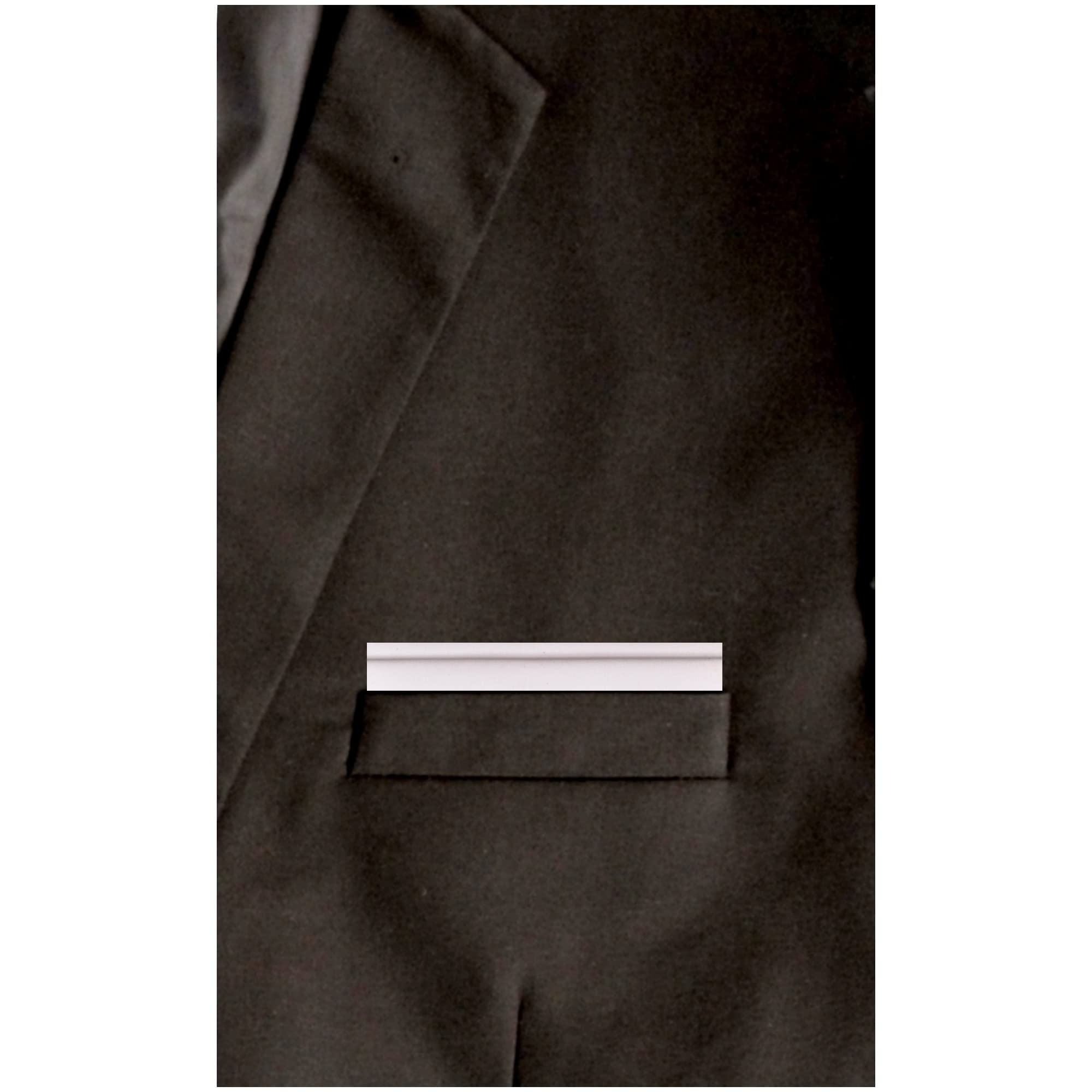 TheDapperTie Men's Satin Solid Flat Double Toned Pre Folded Pocket Square - White