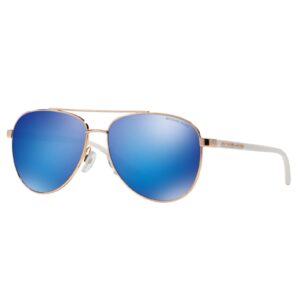 michael kors mk5007 104525 rose gold white/blue mirrored sunglasses