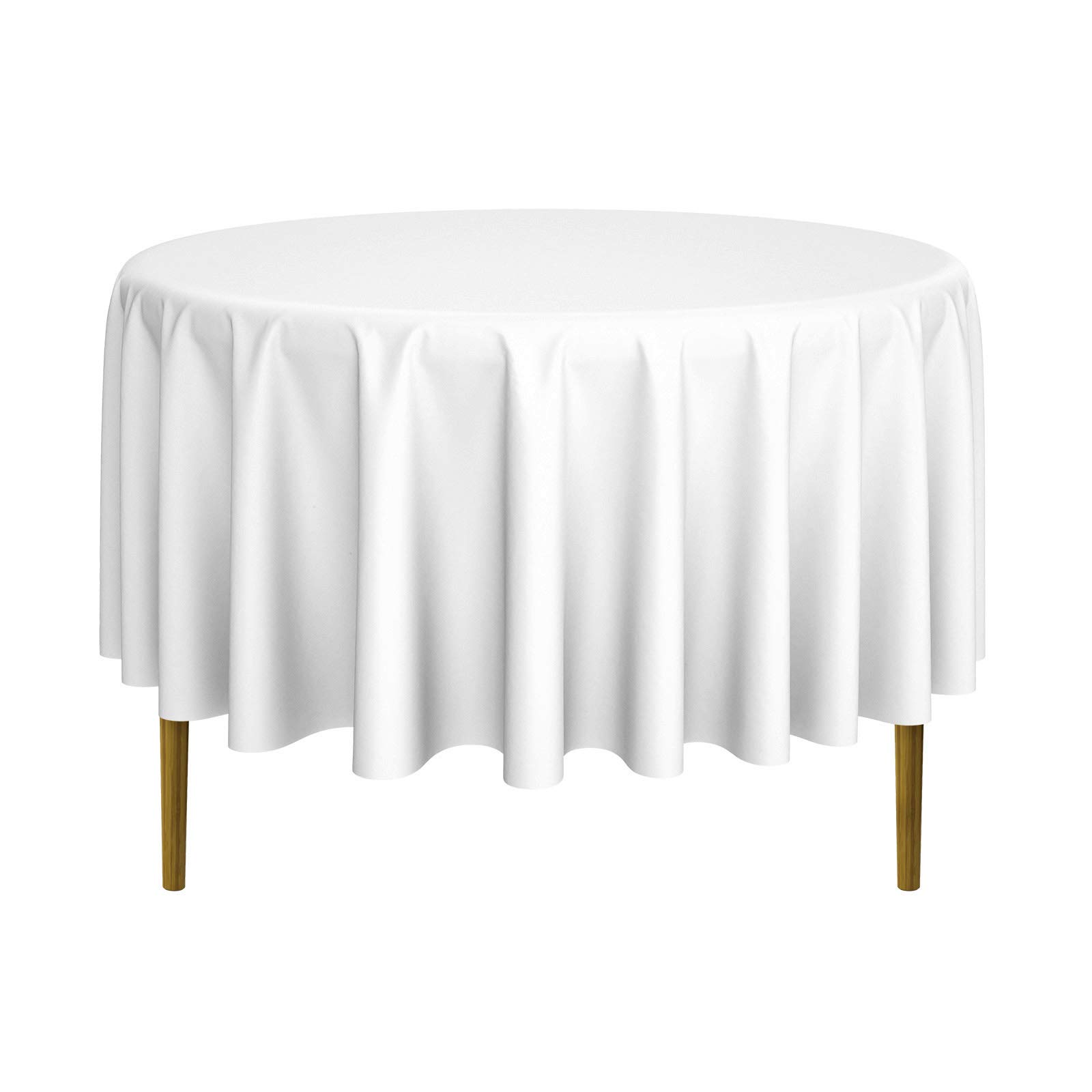 Lann's Linens - 20 Premium 90" Round Tablecloths for Wedding/Banquet/Restaurant - Polyester Fabric Table Cloths - White