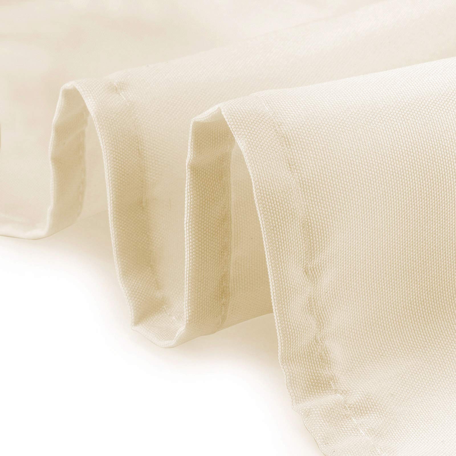 Lann's Linens - 10 Premium 90" x 156" Tablecloths for Wedding/Banquet/Restaurant - Rectangular Polyester Fabric Table Cloths - Ivory