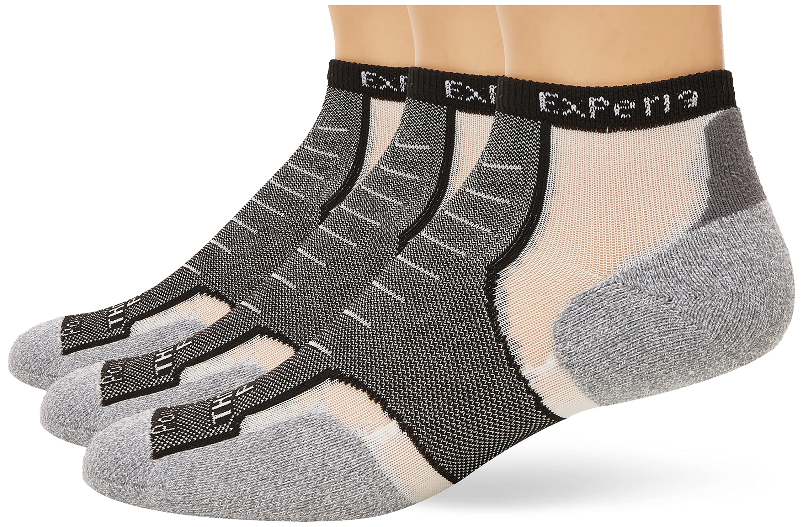 Thorlos Experia Thin Padded Ankle Sock, 3Pack Black L