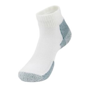 thorlos unisex-adult jmx maximum cushion ankle running socks, white (3 pack), large