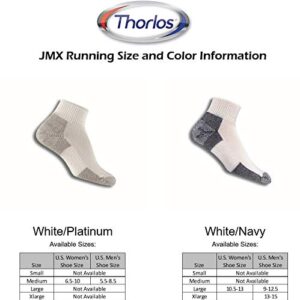 Thorlos Unisex-Adult JMX Maximum Cushion Ankle Running Socks, White (3 Pack), Large