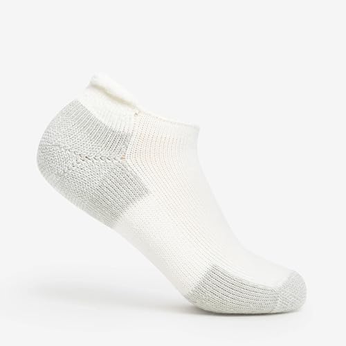 Thorlos J Max Cushion Running Rolltop Socks (3 Pairs) White, Medium