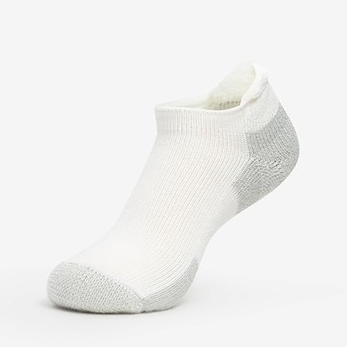 Thorlos J Max Cushion Running Rolltop Socks (3 Pairs) White, Medium