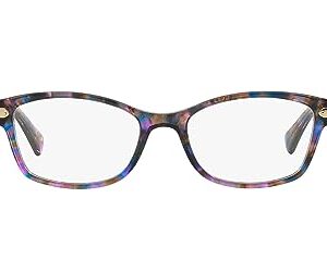 Coach HC6065 Prescription Eyewear Frames, Purple Confetti Tortoise/Demo Lens, 51 mm