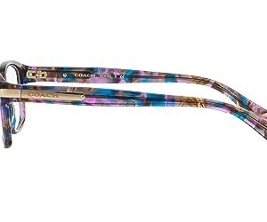 Coach HC6065 Prescription Eyewear Frames, Purple Confetti Tortoise/Demo Lens, 51 mm