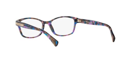 Coach HC6065 Prescription Eyewear Frames, Purple Confetti Tortoise/Demo Lens, 51 mm