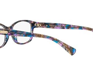 Coach HC6065 Prescription Eyewear Frames, Purple Confetti Tortoise/Demo Lens, 51 mm