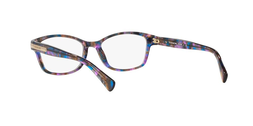 Coach HC6065 Prescription Eyewear Frames, Purple Confetti Tortoise/Demo Lens, 49 mm