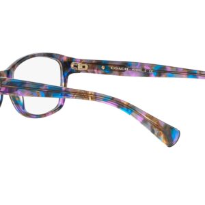 Coach HC6065 Prescription Eyewear Frames, Purple Confetti Tortoise/Demo Lens, 49 mm