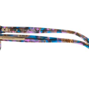 Coach HC6065 Prescription Eyewear Frames, Purple Confetti Tortoise/Demo Lens, 49 mm