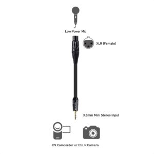 Cable Matters Unbalanced 3.5mm to XLR Cable 6 ft, Male to Female XLR to 1/8 Inch Cable, XLR to 3.5mm Cable, 1/8 to XLR Cable - 6 Feet