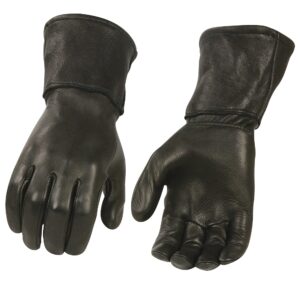 milwaukee leather men's deerskin leather thermal gauntlet gloves (l)