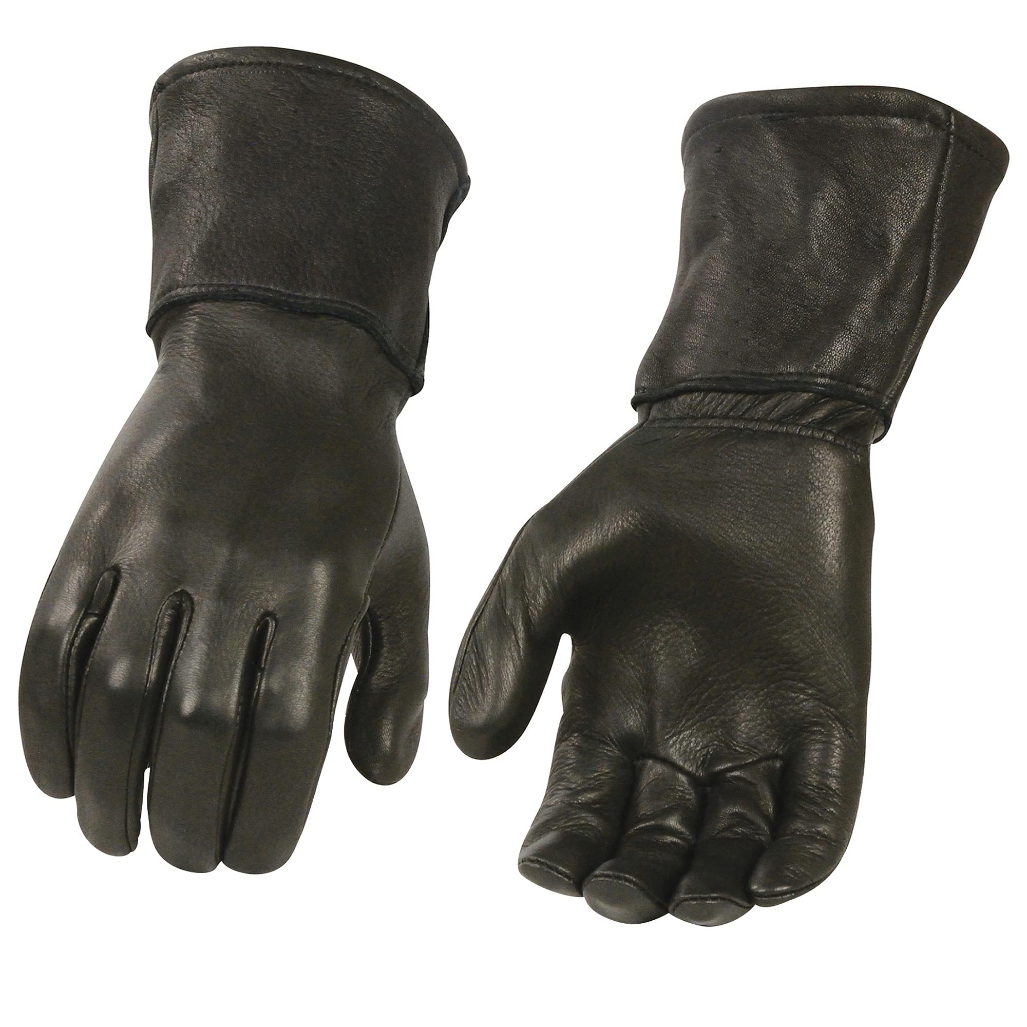 Milwaukee Leather Men's Deerskin Leather Thermal Gauntlet Gloves (L)