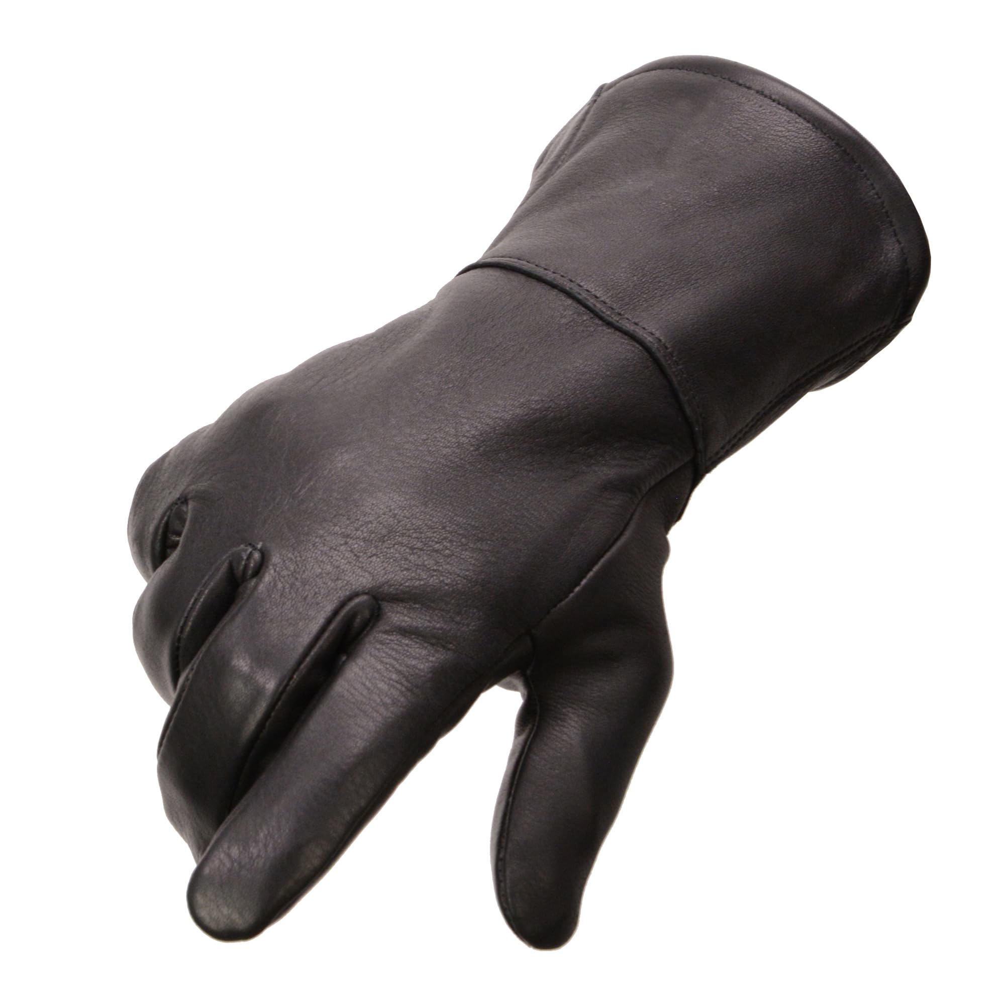 Milwaukee Leather Men's Deerskin Leather Thermal Gauntlet Gloves (L)