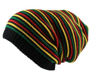 rw classic rasta long dreadlock multi beanie