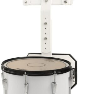 Sound Percussion Labs Marching Snare Drum with Carrier 14 x 12 White