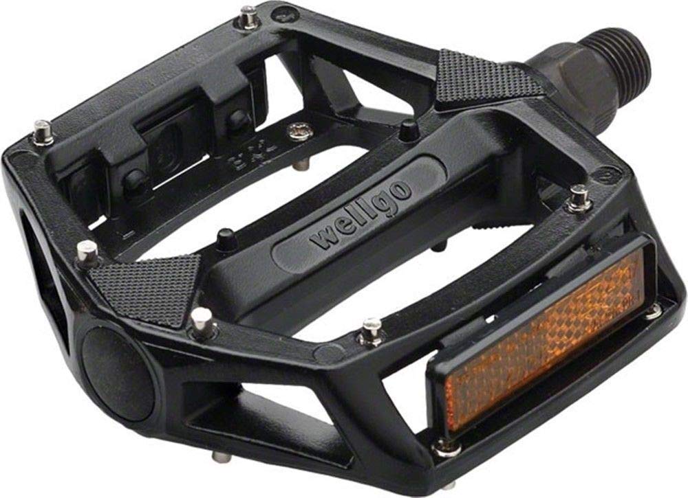 Wellgo B102 BMX Pedals 1/2" Black BMX / Mountain Bike Platform Pedals