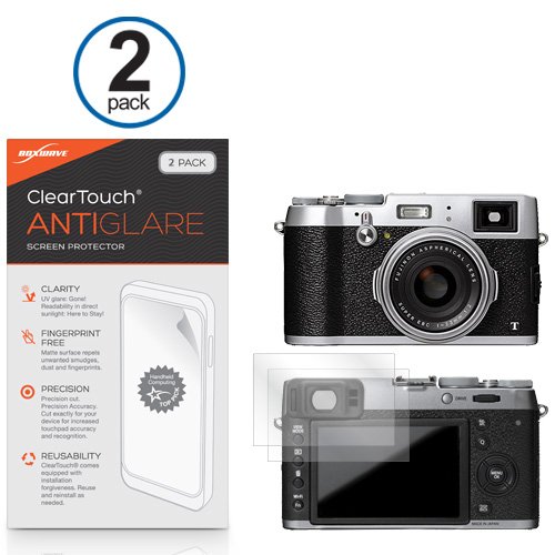 BoxWave Screen Protector Compatible With Fujifilm x100T - ClearTouch Anti-Glare (2-Pack), Anti-Fingerprint Matte Film Skin for Fujifilm x100T, Fujifilm x100T, X100F, X-E2