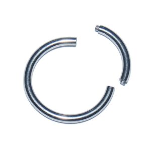 14 16 18 gauge 14g 16g 18g 316l implant grade stainless steel segmented segment captive ring tragus septum nipple lip eyebrow nose ring hoop earrings body piercing jewelry (12g-5/8" diameter)