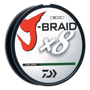 daiwa j-braidx8, filler spool, dark green, mono dia.= 16lb.