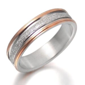 gemini his or her rose gold matching titanium wedding ring width 4mm us size 8.75 valentine's day gift