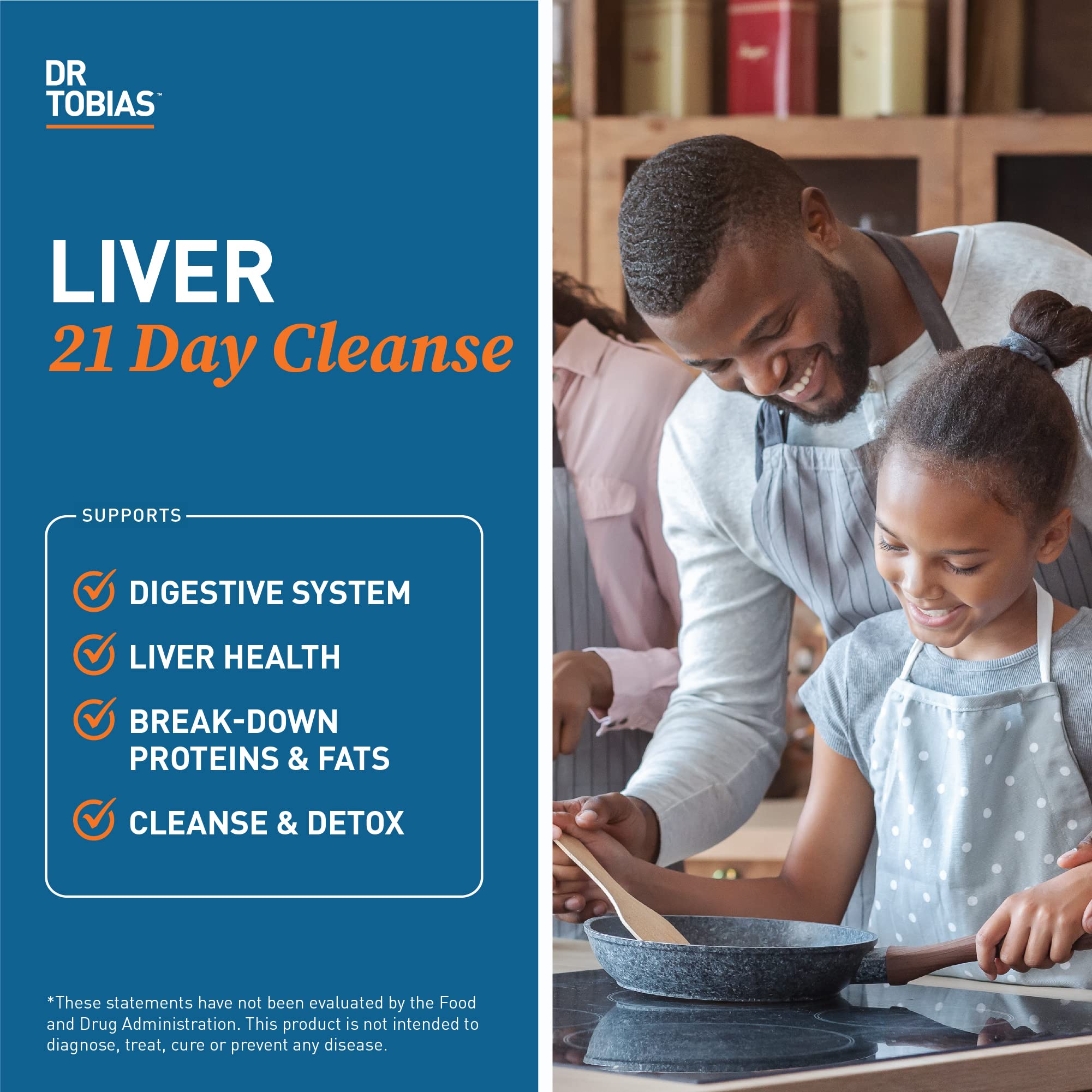 Dr. Tobias Liver 21 Day Cleanse, Herbal Liver Detox Cleanse with Solarplast, Artichoke, Milk Thistle & Dandelion Extract, 63 Vegetable Capsules (3 Daily)