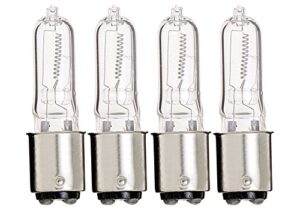 kor q50cl/dc - 120-volt - halogen jd type t4 - ba15d - dc bayonet base - 50-watt - clear light bulbs (4 pack)