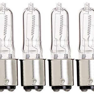 KOR Q50CL/DC - 120-Volt - Halogen JD Type T4 - BA15D - DC Bayonet Base - 50-Watt - Clear Light Bulbs (4 Pack)