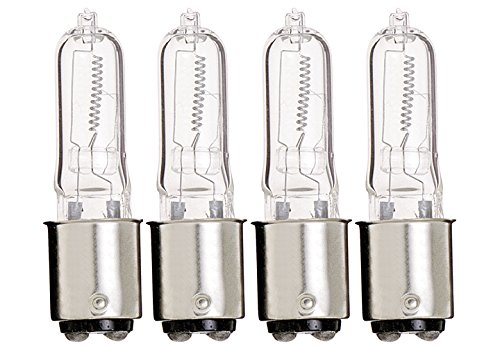 KOR Q50CL/DC - 120-Volt - Halogen JD Type T4 - BA15D - DC Bayonet Base - 50-Watt - Clear Light Bulbs (4 Pack)