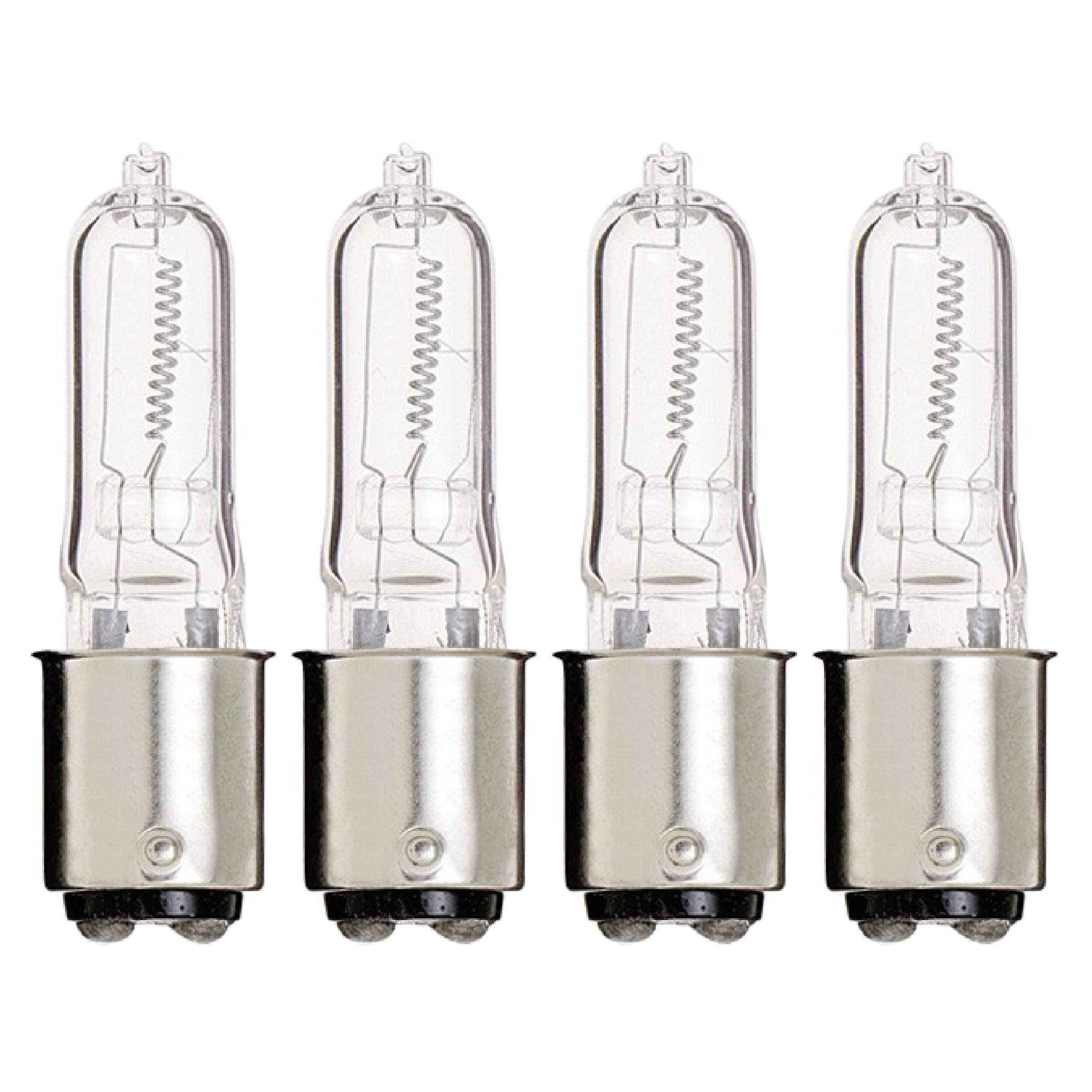 KOR (Pack of 4) Q75CL/DC - 120-Volt - Halogen JD Type T4 - BA15D - DC Bayonet Base - 75-Watt - Clear Light Bulbs