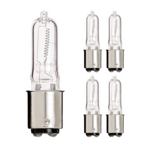 KOR (Pack of 4) Q75CL/DC - 120-Volt - Halogen JD Type T4 - BA15D - DC Bayonet Base - 75-Watt - Clear Light Bulbs