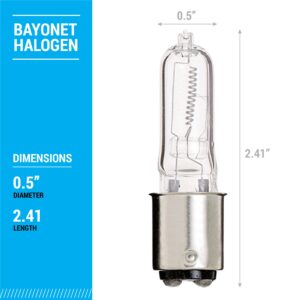 KOR (Pack of 4) Q75CL/DC - 120-Volt - Halogen JD Type T4 - BA15D - DC Bayonet Base - 75-Watt - Clear Light Bulbs