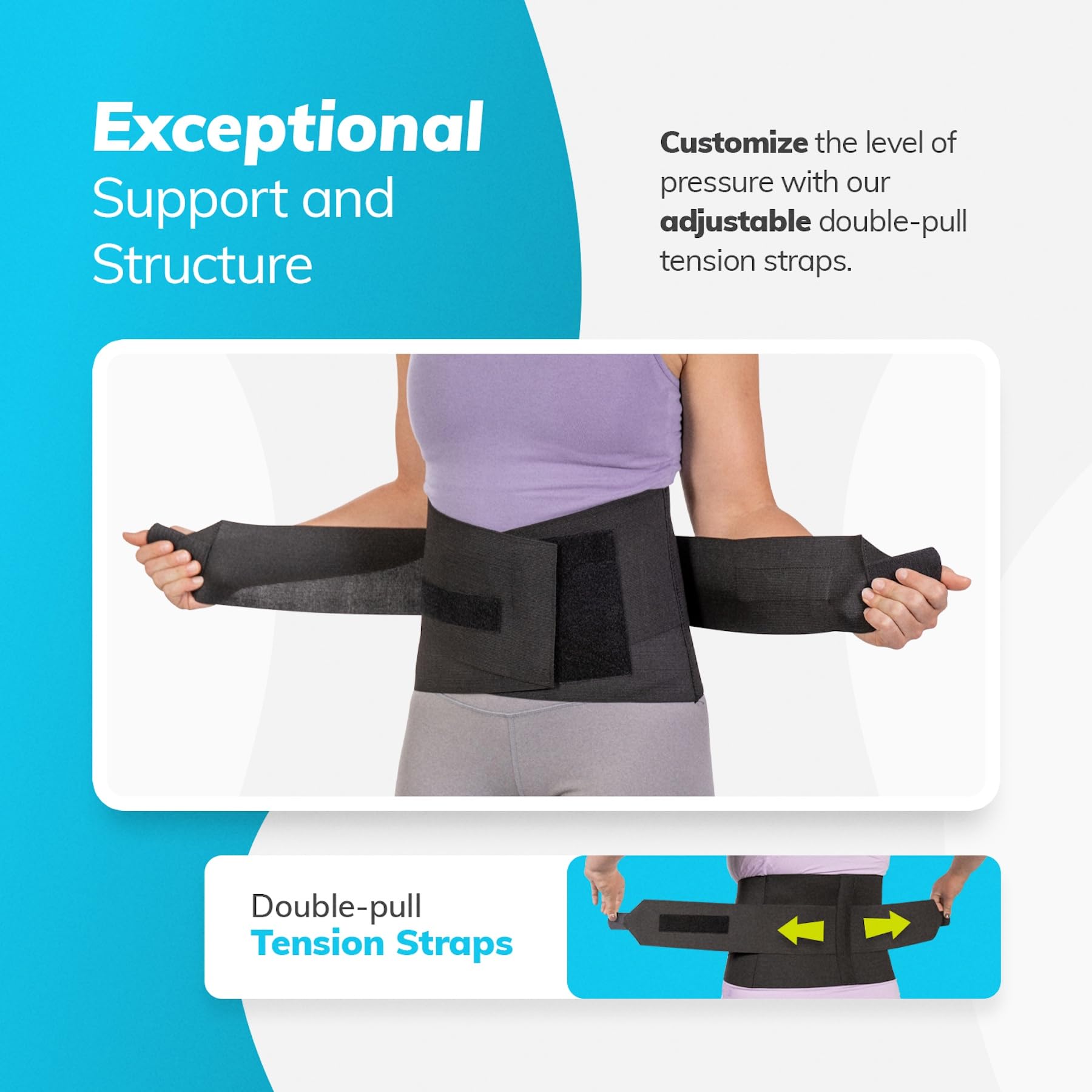 BraceAbility Plus Size Low Back Brace - Compression Lower Back Support Belt for Sciatica, Heavy Lifting at Work, Herniated Disc, Workouts, Sleeping, Lumbar Support, Back Pain in Women and Men (2XL)