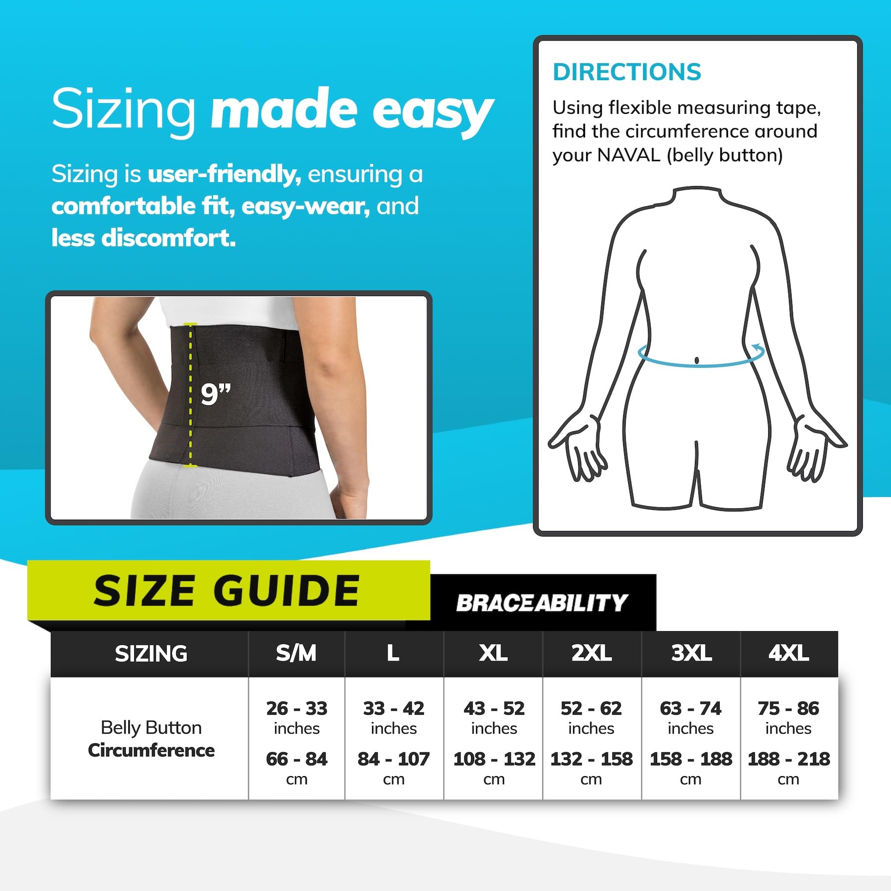 BraceAbility Plus Size Low Back Brace - Compression Lower Back Support Belt for Sciatica, Heavy Lifting at Work, Herniated Disc, Workouts, Sleeping, Lumbar Support, Back Pain in Women and Men (2XL)