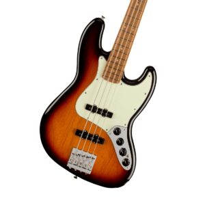 fender player plus jazz bass, 3-color sunburst, pau ferro fingerboard