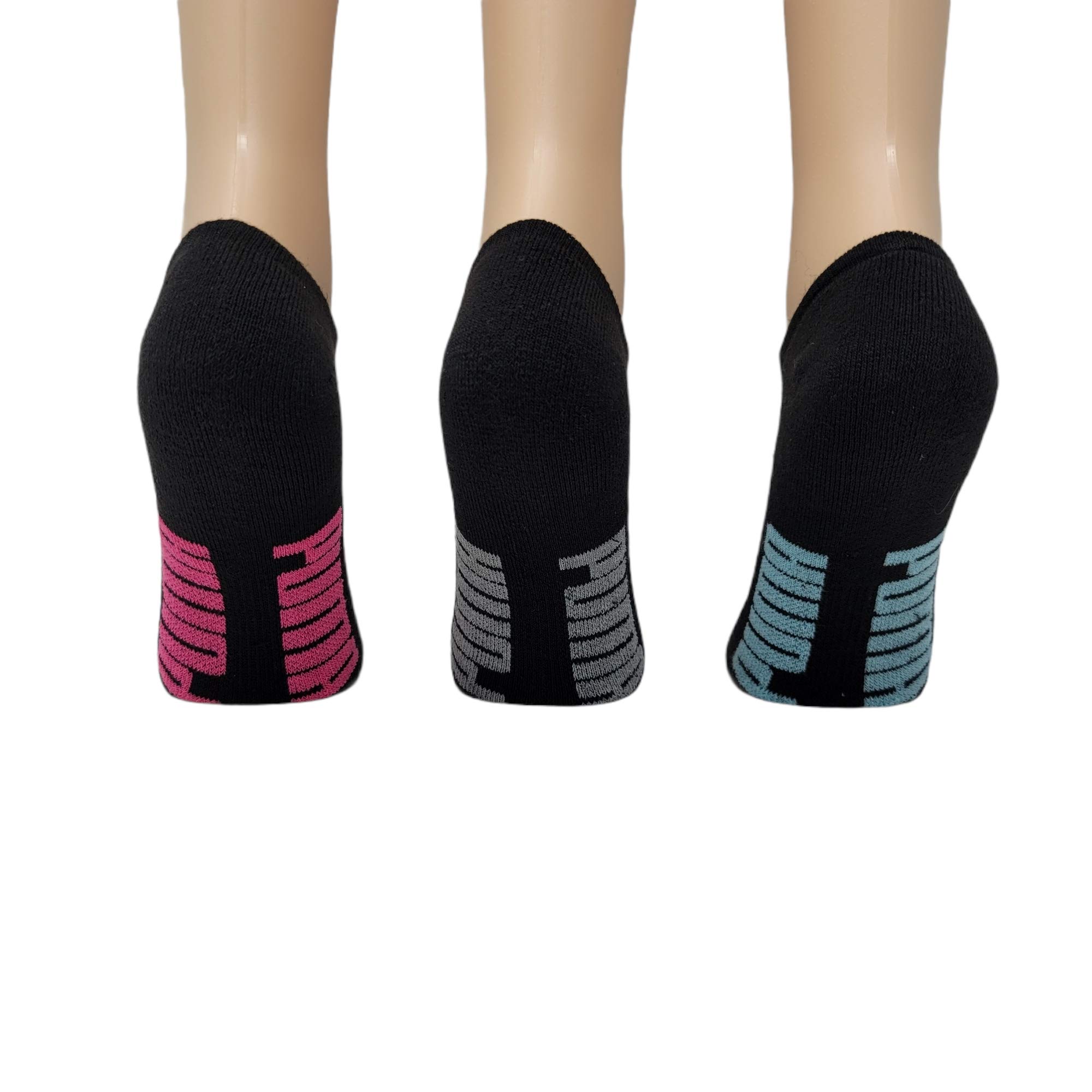 Puma Women's Invisble No Show Athletic Socks Black (pack of 6)