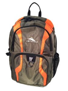 high sierra wilder backpack (forest green/orange)