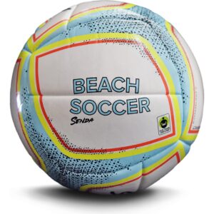 Senda Playa Beach Soccer Ball, Fair Trade Certified, White/Blue, Size 4 (Ages 8-12)