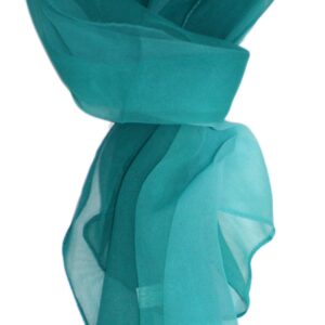 Ted and Jack - Silk Ombre Lightweight Accent Scarf in Teals