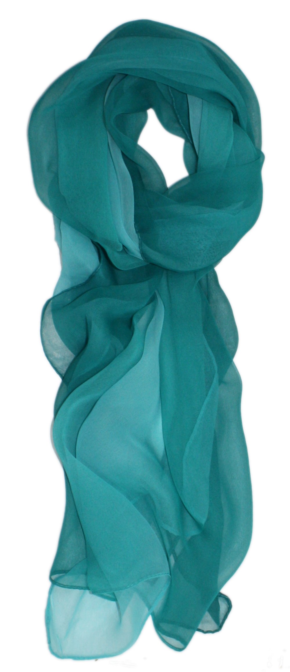 Ted and Jack - Silk Ombre Lightweight Accent Scarf in Teals